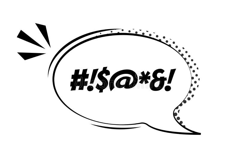 Comic Speech Bubble with Swear Words Symbols Stock Vector ... Comic Speech Bubble with Swear Words Symbols Stock Vector ...