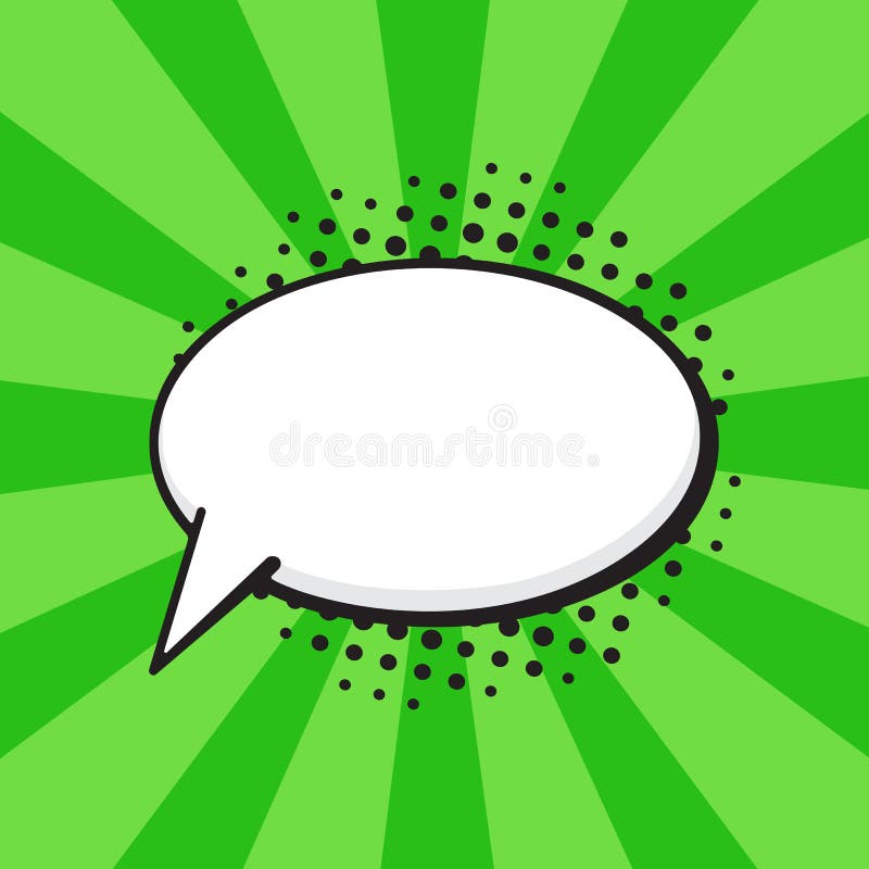 Comic Speech Bubble Of Talk Oval Shape Stock Vector - Illustration of ...
