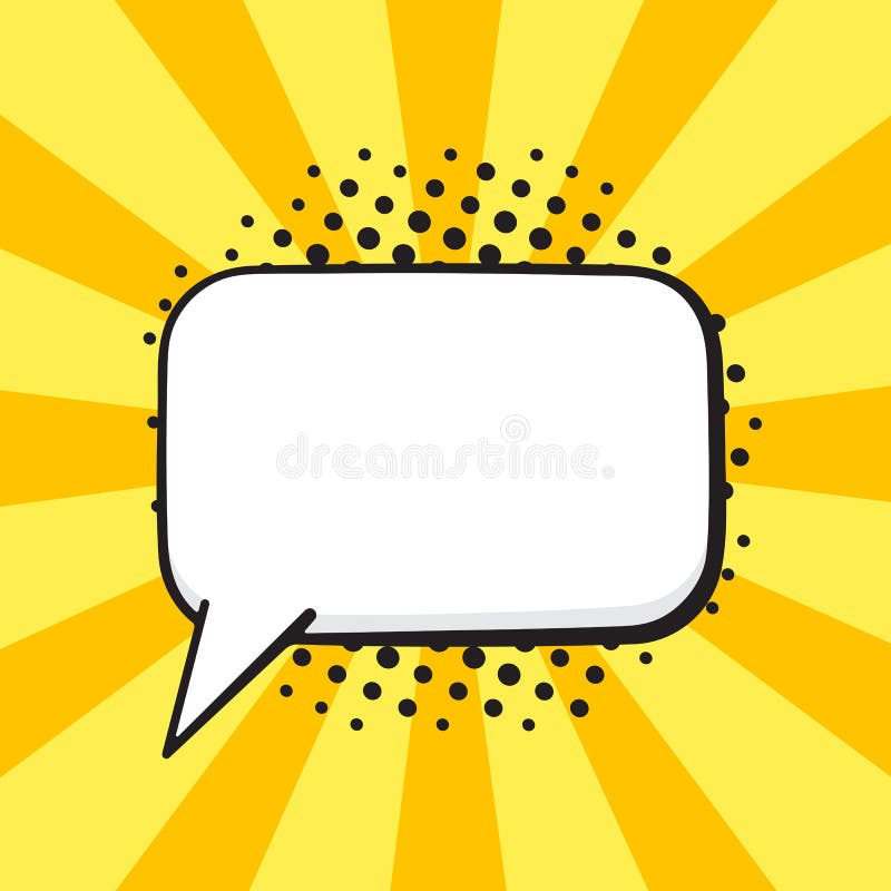 Comic Speech Bubble of Talk Rectangular Shape Stock Vector ...