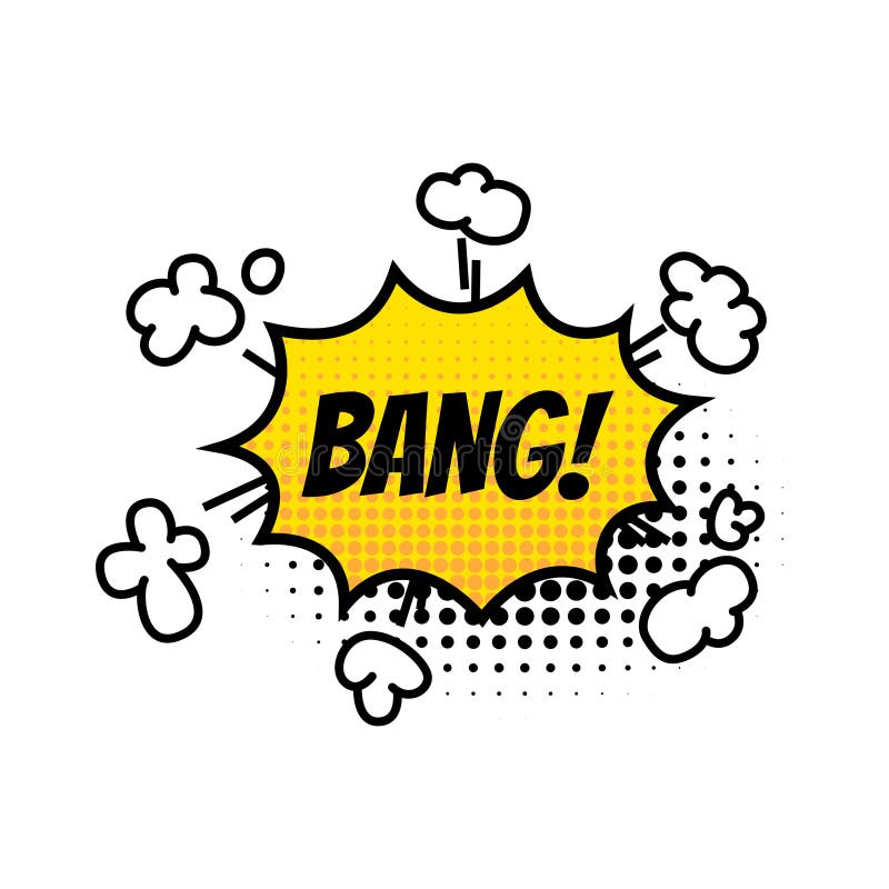 Comic Speech Bubble with Text Bang Isolated on White Background ...