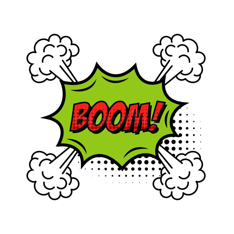 Comic Speech Bubble with Text Boom Isolated on White Background ...