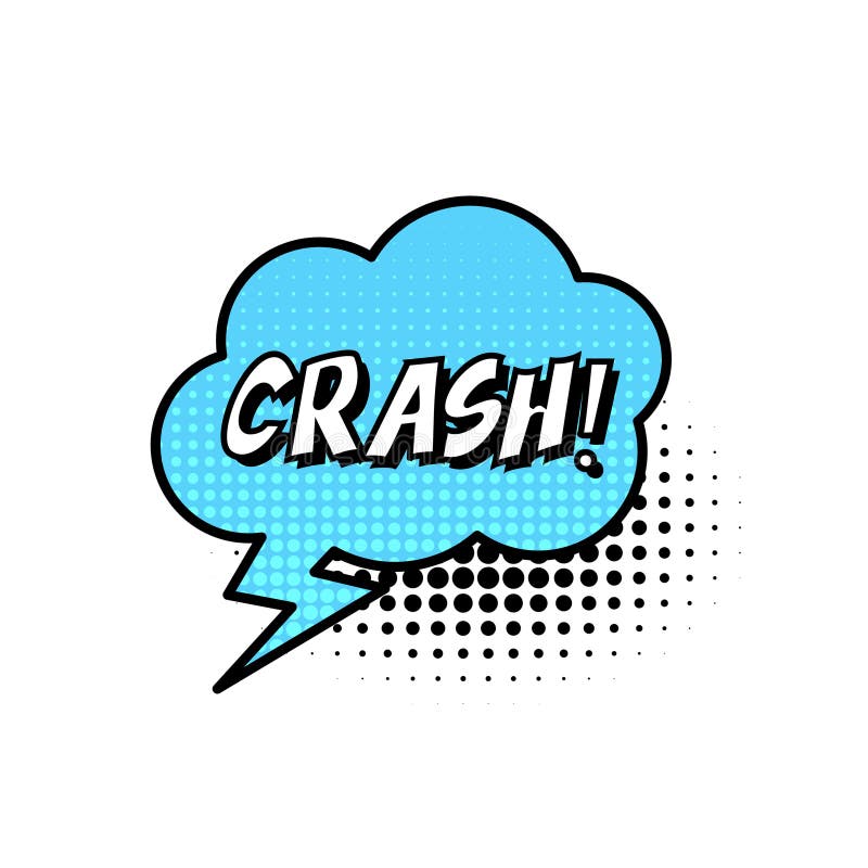 Comic Speech Bubble with Text Crash Isolated on White Background ...