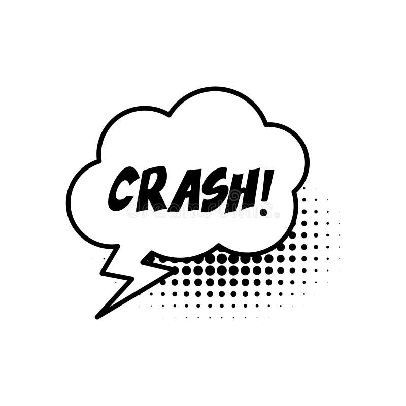 Comic Speech Bubble with Text Crash Isolated on White Background. Stock ...