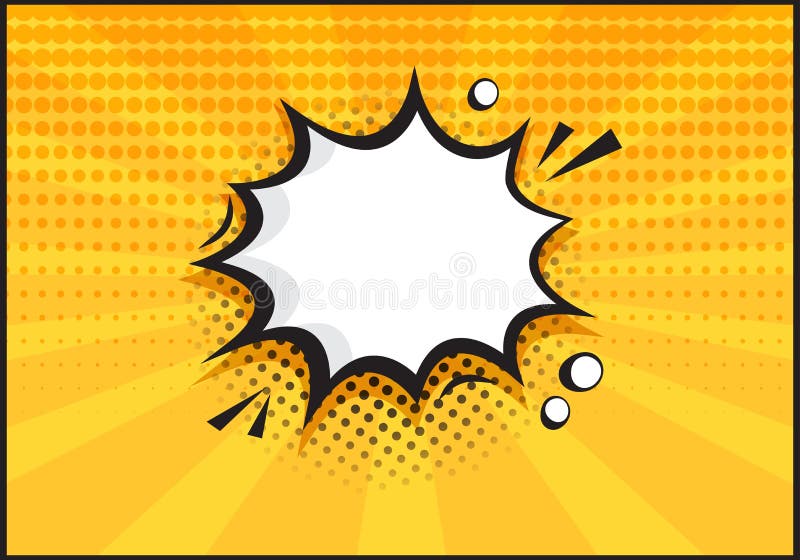 Comic Speech Bubble Vector Chat, Retro Cloud Icon, White Empty Balloon ...