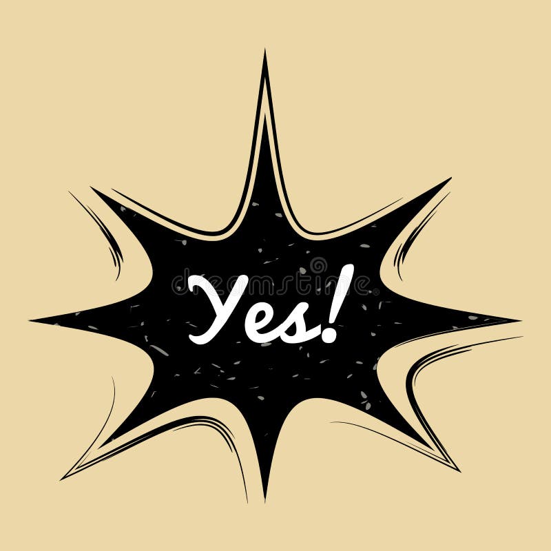 Comic Speech Bubble Yes in Pop Art Style. Creative Comics Book, Retro ...