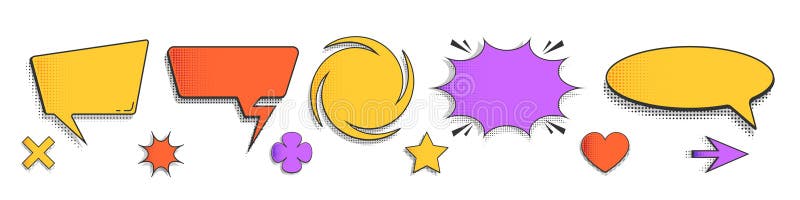 Comic Speech Bubbles . Chat Balloons, Small Talk Frames.Hand Drawn ...