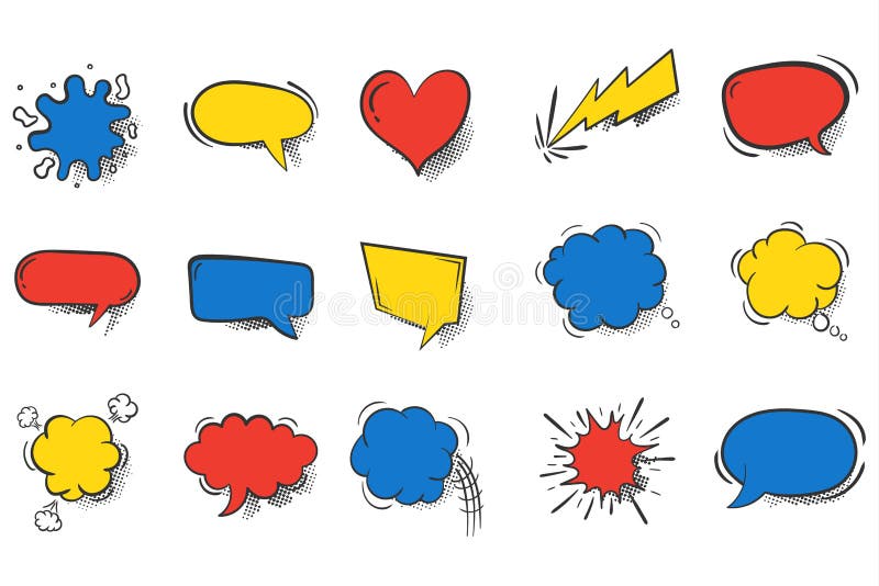 Comic Speech Bubbles, Dialog Clouds, Comics Books. Stock Vector ...