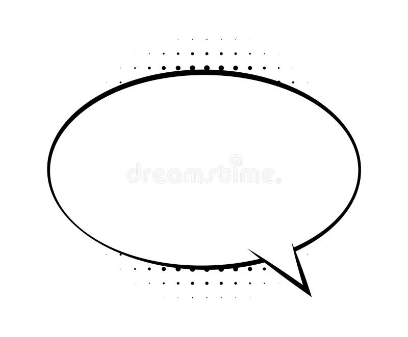 Comic Speech Bubbles with Halftone. Cartoon Empty Balloon Message ...