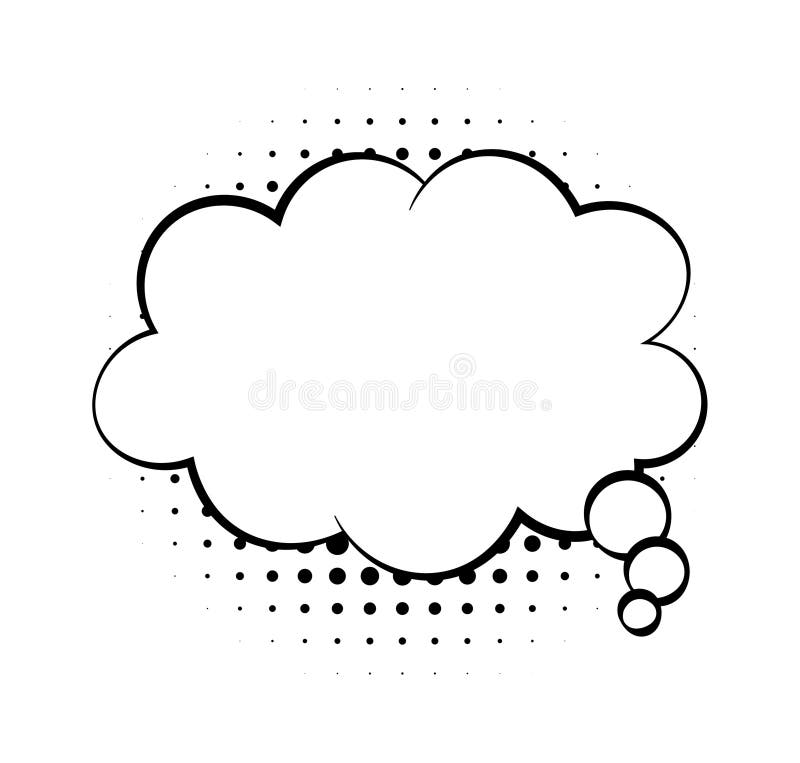 Comic Speech Bubbles with Halftone. Cartoon Empty Balloon Message ...