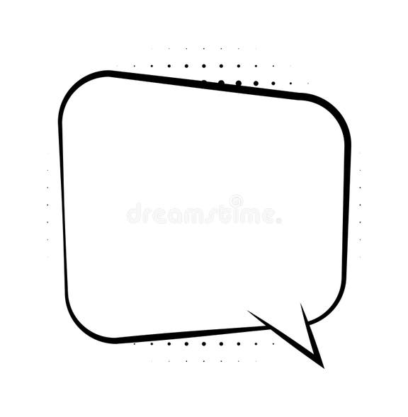 Comic Speech Bubbles with Halftone. Cartoon Empty Balloon Message ...