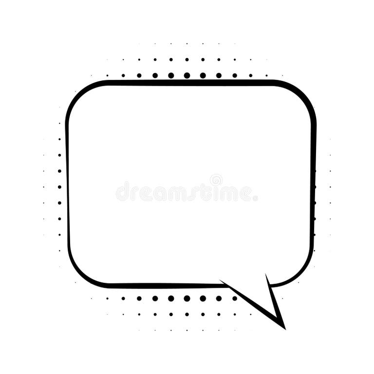 Comic Speech Bubbles with Halftone. Cartoon Empty Balloon Message ...