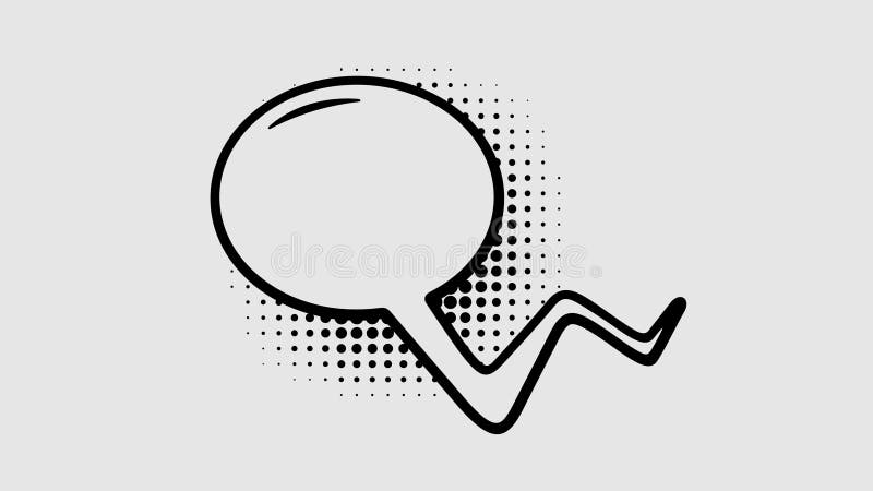 Comic Speech Bubbles with Halftone Shadows in Pop Art Style Graphic ...