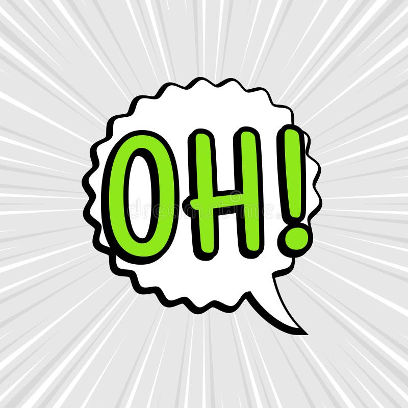 Comic Speech Bubbles Isolated with Text OH Stock Vector - Illustration ...