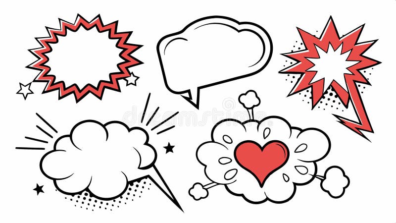 Comic Speech Bubbles, Pop Art Style, Communication Vector Design ...