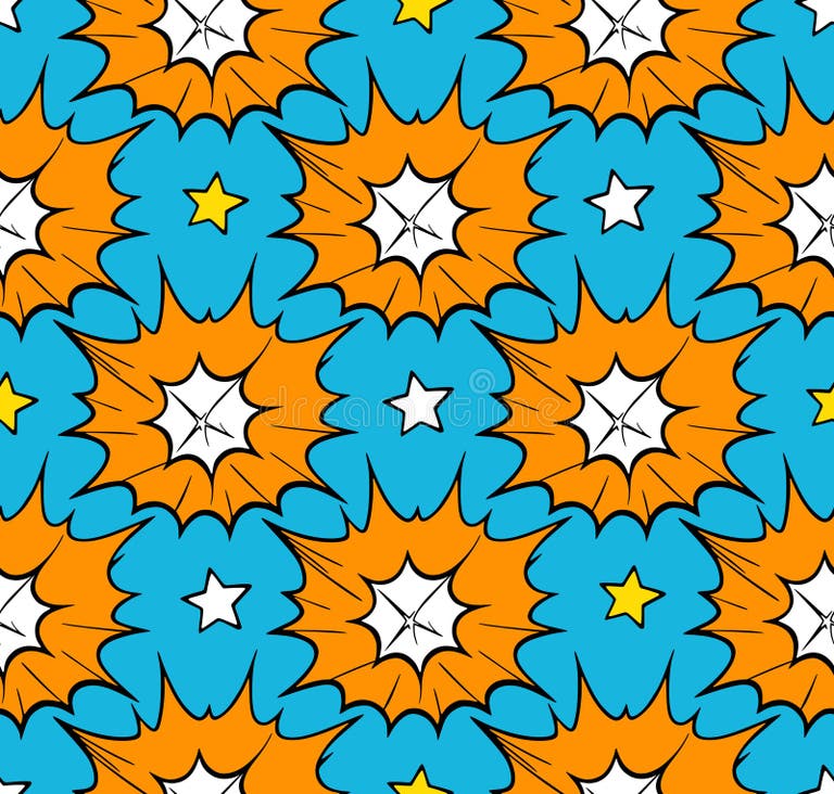 Comic Speech Bubbles Seamless Pattern Various Styles of Underground ...