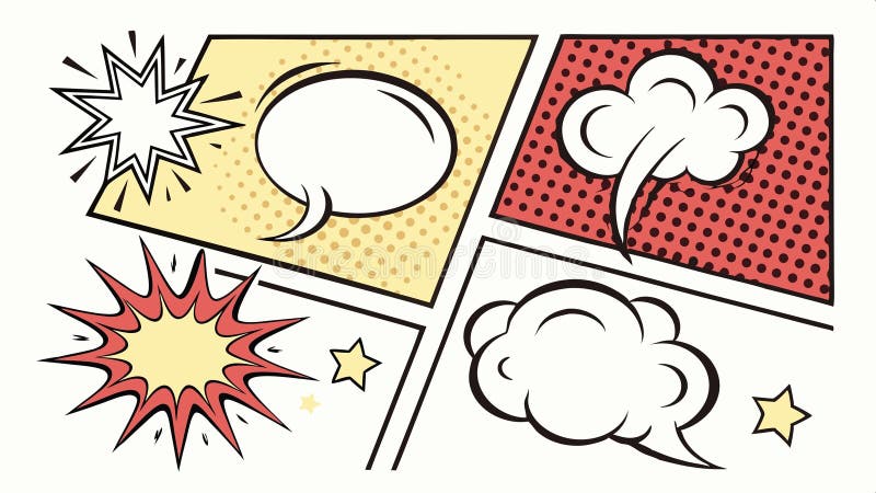 Comic Speech Bubbles Set, Cartoon Dialogue Elements Vector Design ...