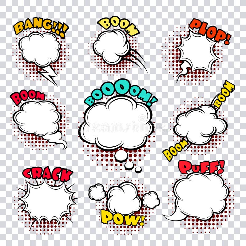 Comic speech bubbles stock vector. Illustration of book - 53386133