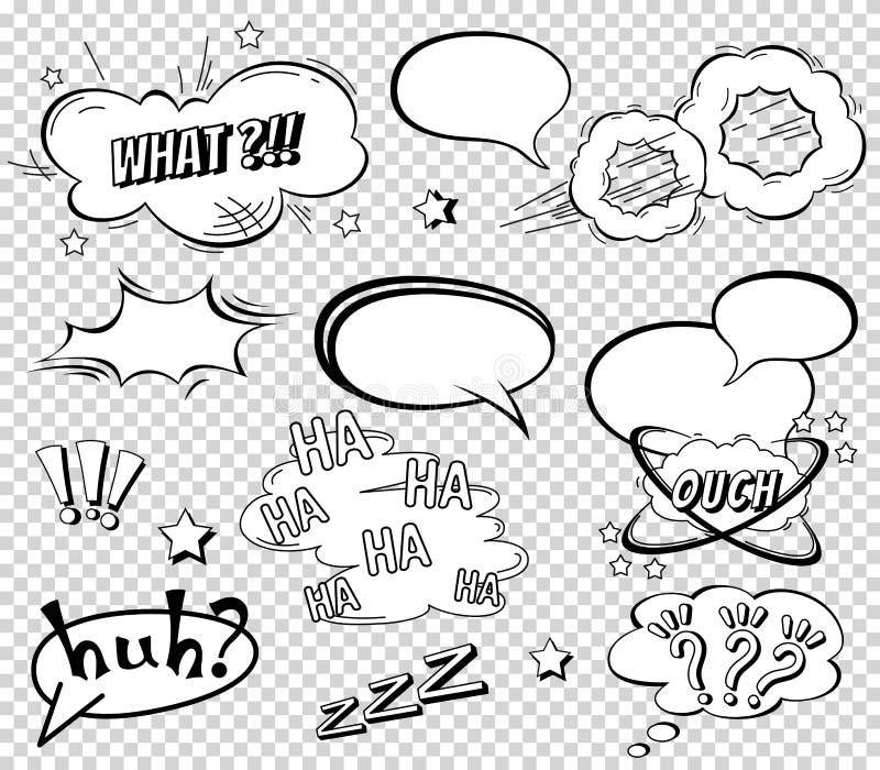 Comic Speech Bubbles Sound Exclamation Stock Illustrations – 212 Comic ...