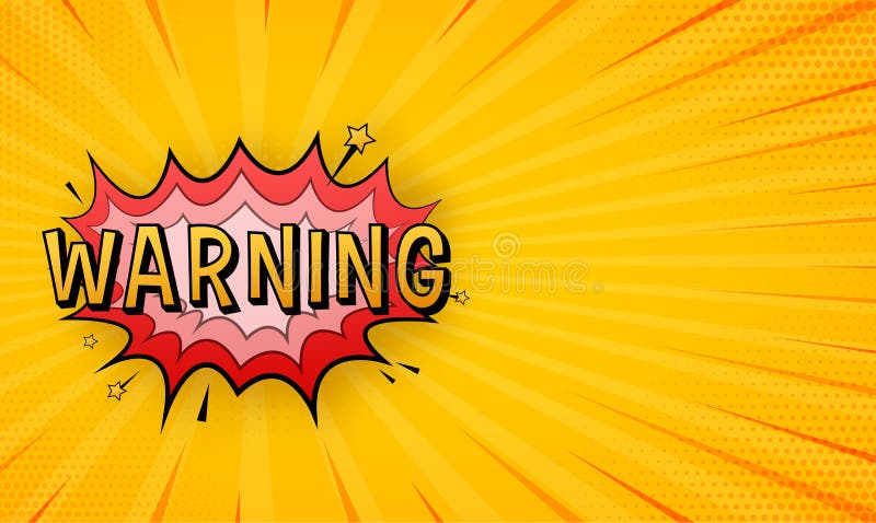 Comic Speech Bubbles with Text Warning. Symbol, Sticker Tag, Special ...