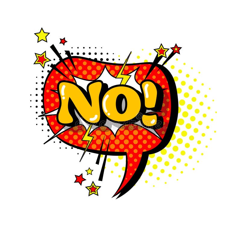No Word In A Speech Bubble Icon, Cartoon Style Stock Vector ...