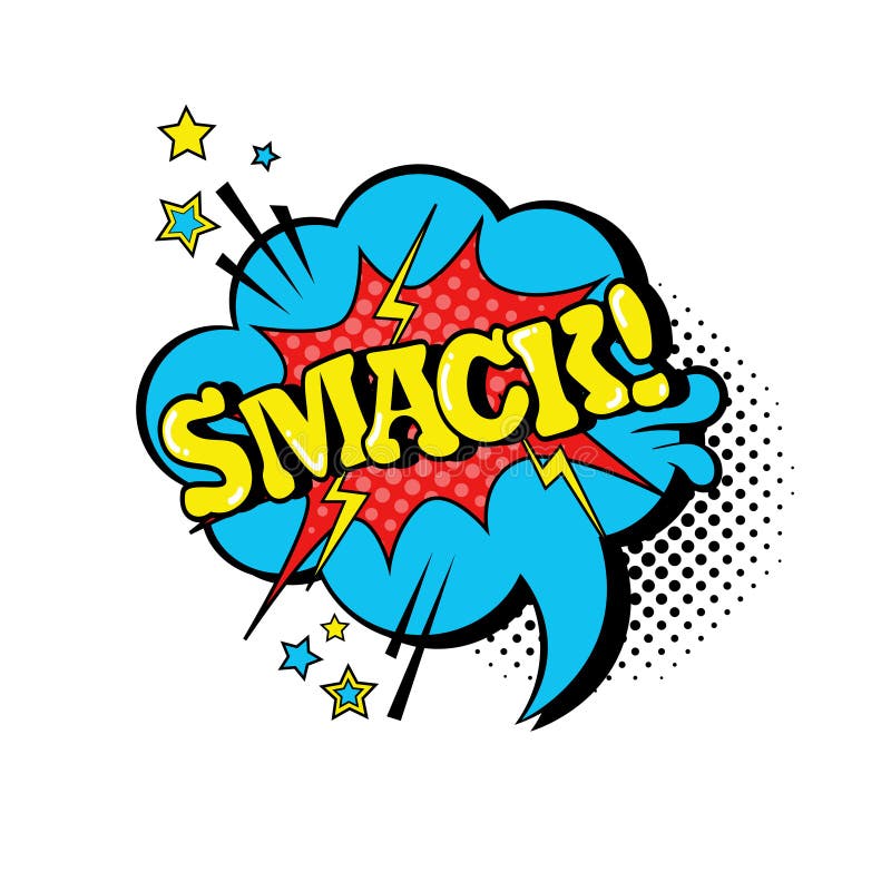 Smack! Comic Speech Bubble, Cartoon. Stock Vector - Illustration of ...