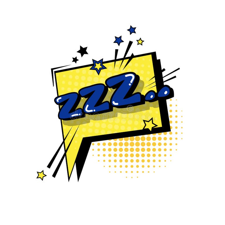 Comic Speech Chat Bubble Pop Art Style Zzz Expression Text Icon Stock ...