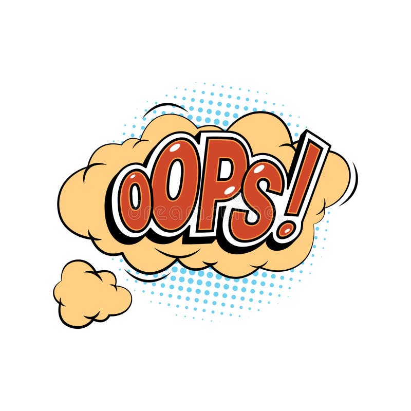 Comic Speech Sound Expression, Oops Stock Vector - Illustration of ...
