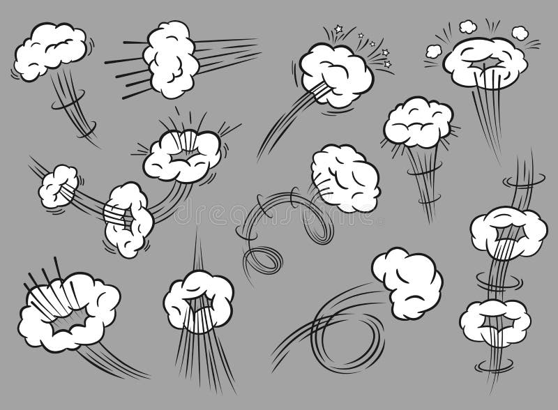 Comic Speed Clouds. Cartoon Motion Effect with Speed Line and Cloud ... Comic Speed Clouds. Cartoon Motion Effect with Speed Line and Cloud ...