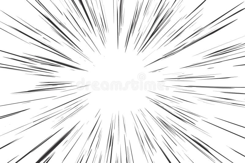 Comic Speed Lines Background with Radial Burst Effect. Cartoon Anime ...