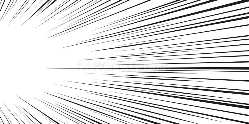 Comic Speed Lines Radiating from Border Stock Illustration ...