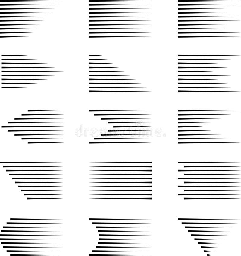 Comic Speed Motion Lines. Horizontal Fast Motion Lines for Comic Books ...