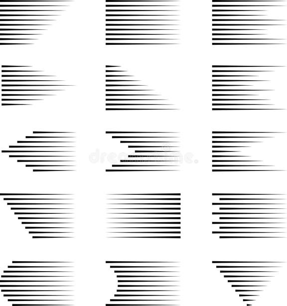 Comic Speed Motion Lines. Horizontal Fast Motion Lines for Comic Books ...