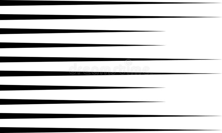 Comic Speed Motion Lines. Horizontal Fast Motion Lines for Comic Books ...