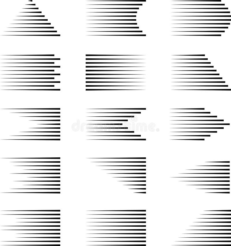 Comic Speed Motion Lines. Horizontal Fast Motion Lines for Comic Books ...