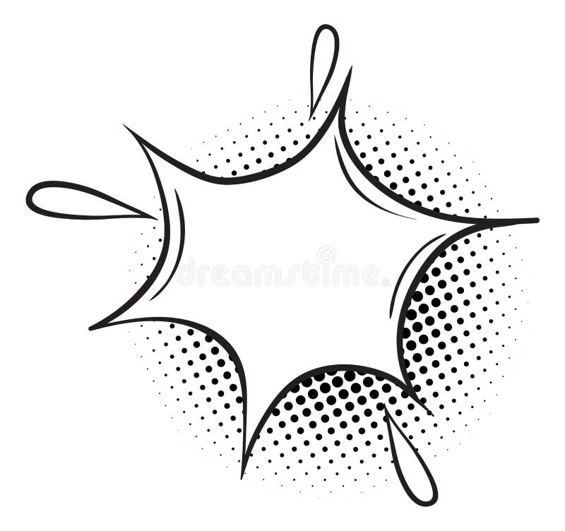 Comic Splash Template. Empty Frame in Comic Effect Style Stock Vector ...