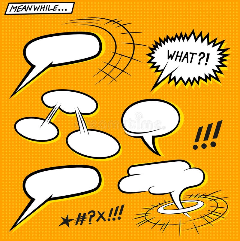 Comic Strip Speech Bubbles stock vector. Illustration of design - 34573755