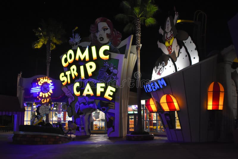 Comic Strip Cafe in Universal Studios in Orlando, FL Editorial ...