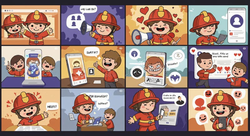 Firefighter Backgrounds Stock Illustrations – 311 Firefighter ...