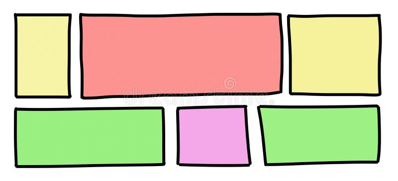 Comic Strip Horizontal Colorboxes Empty Flashy Stock Illustration ...