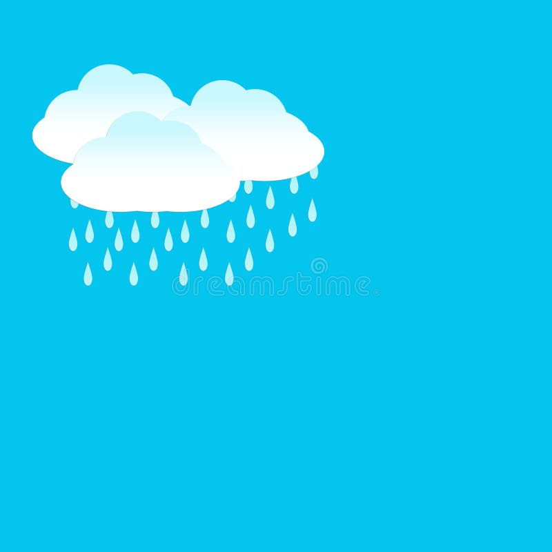 Comic Strip with Rain Clouds and Lightning Stock Illustration ...