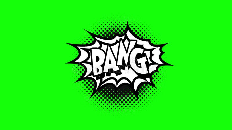 Comic Strip Speech Bubble Cartoon Animation, with the Words Bang. White ...