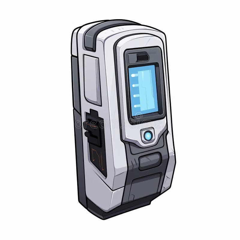 Comic Style Biometric Authentication Device Sprite Stock Illustration ...