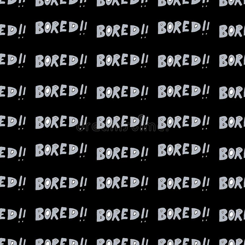 Bored Comic Style Word Seamless Pattern Stock Vector - Illustration of ...