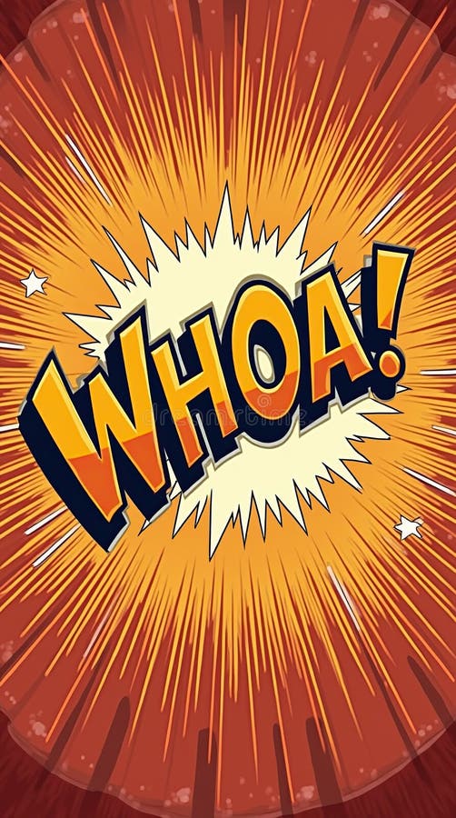 Comic Style Cartoon Explosion with Bold Whoa Text Stock Illustration ...