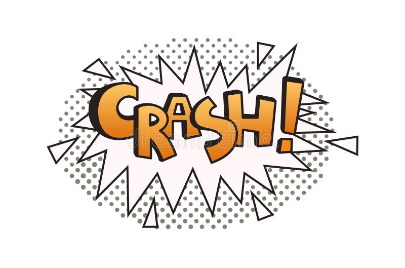 Comic Style Crash Text with Dynamic Pop Art Elements Stock Vector ...