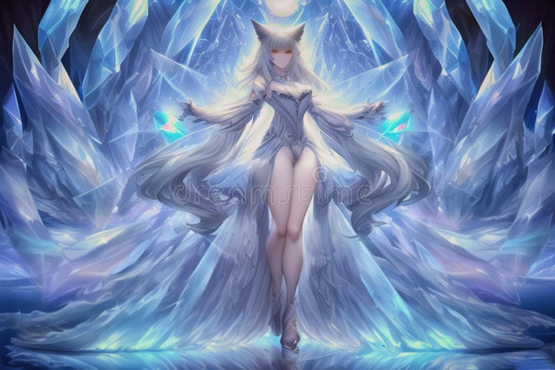 Comic style crystal lady stock illustration. Illustration of character - 271514833