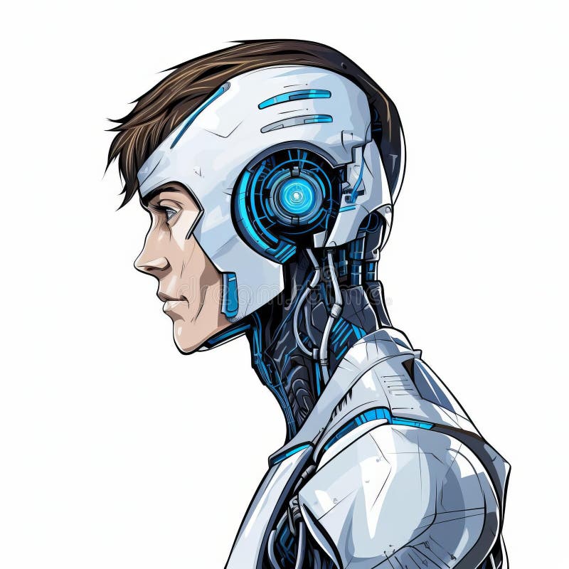 Comic Style 2d Sprite of Artificial Intelligence Assistant on White ...