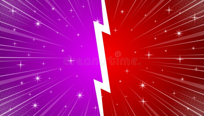 Comic Style Design with Fighting Background. Vector Illustration Stock ...