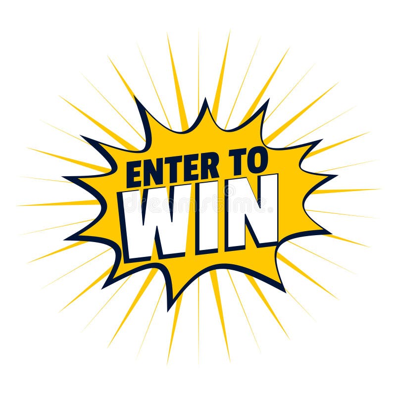 Comic Style Enter the Contest and Win Big Fortune Stock Illustration ...