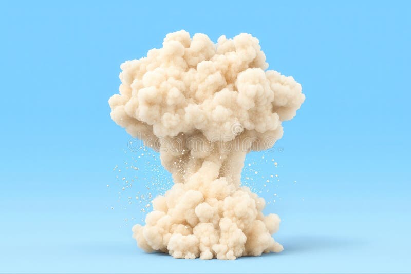 Comic Style Explosion Cloud of Smoke with Pixelated Effects and Vibrant ...